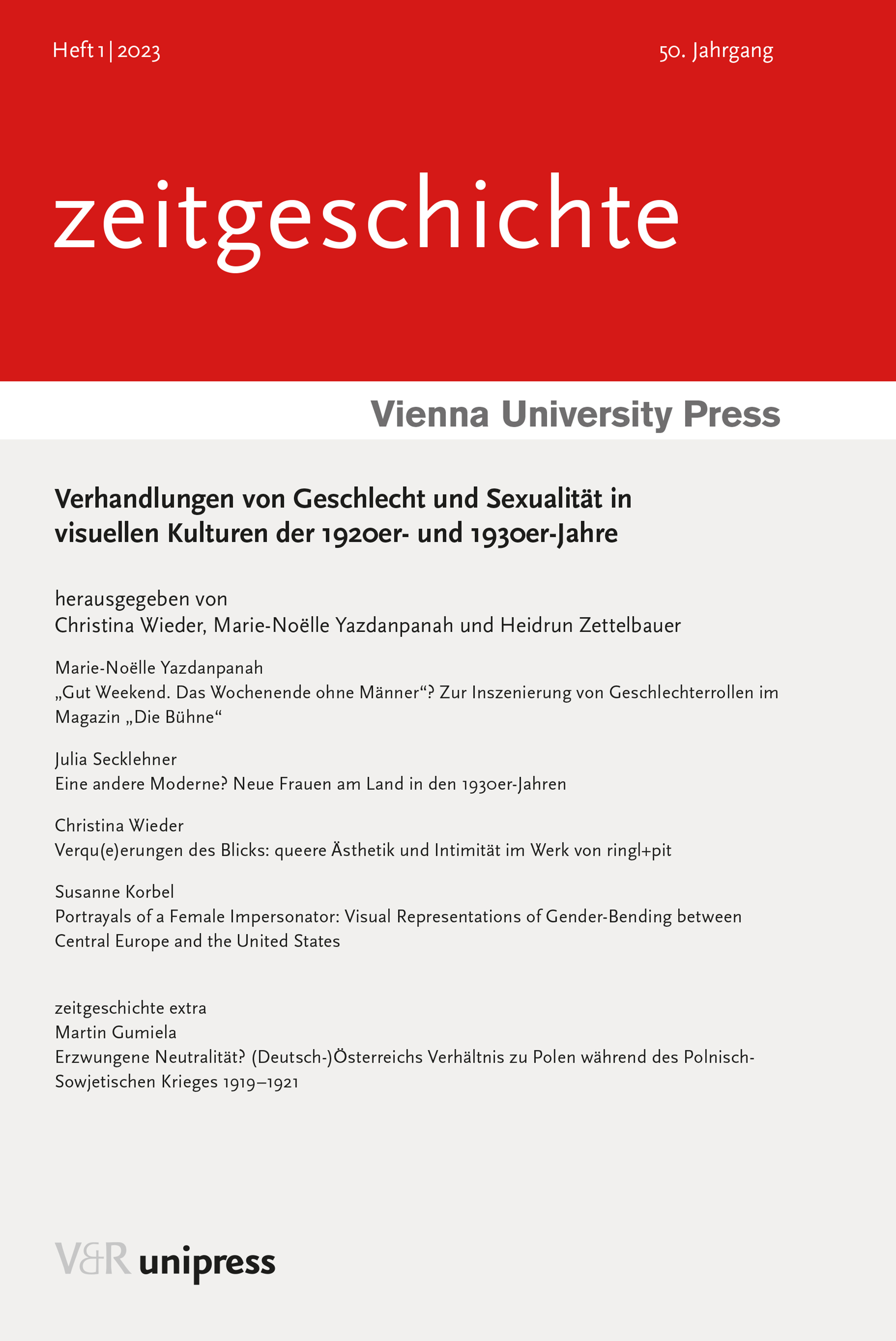 zeitgeschichte 2023 Jg. 50, Heft 1 | Zeitgeschichte (ab 1949 ...