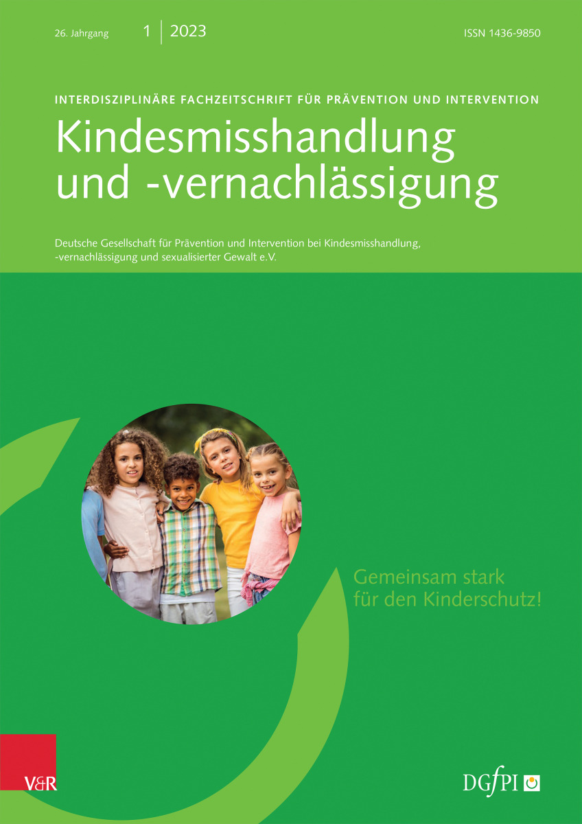 Kindesmisshandlung und -vernachlässigung 2023 Jg. 26, Heft 1 | Kinder / Jugendliche / Familien ...